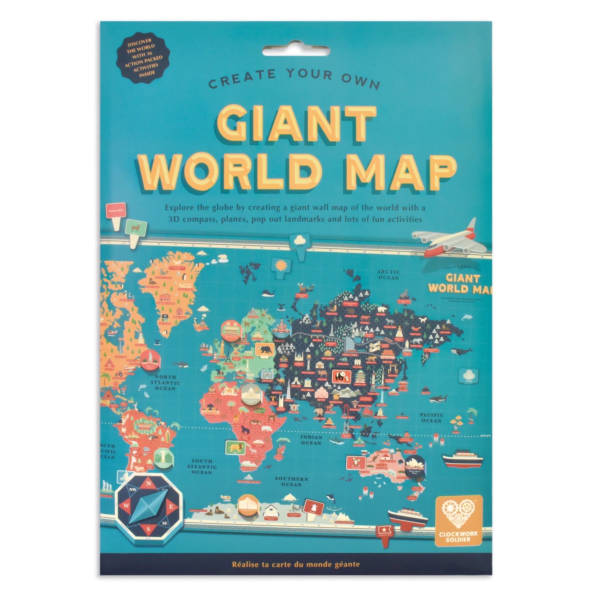 Create Your Own Giant World Map for Kids: Kids Room Decor | Smallkind