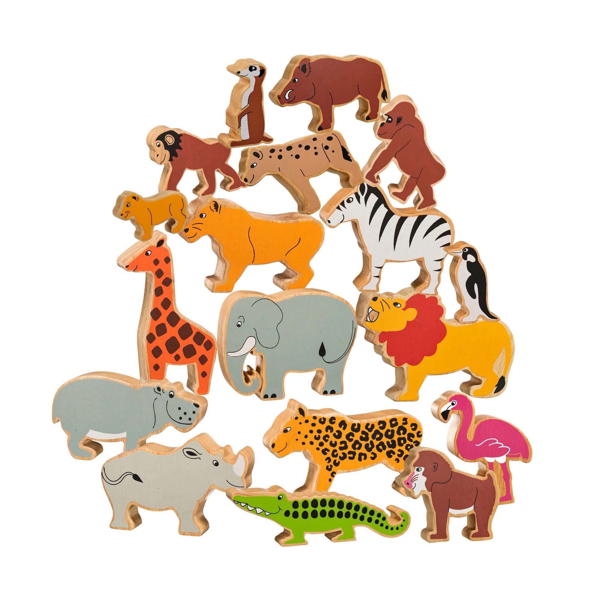 Lanka Kade African Animals Playset: Wooden Jungle Toys | Smallkind