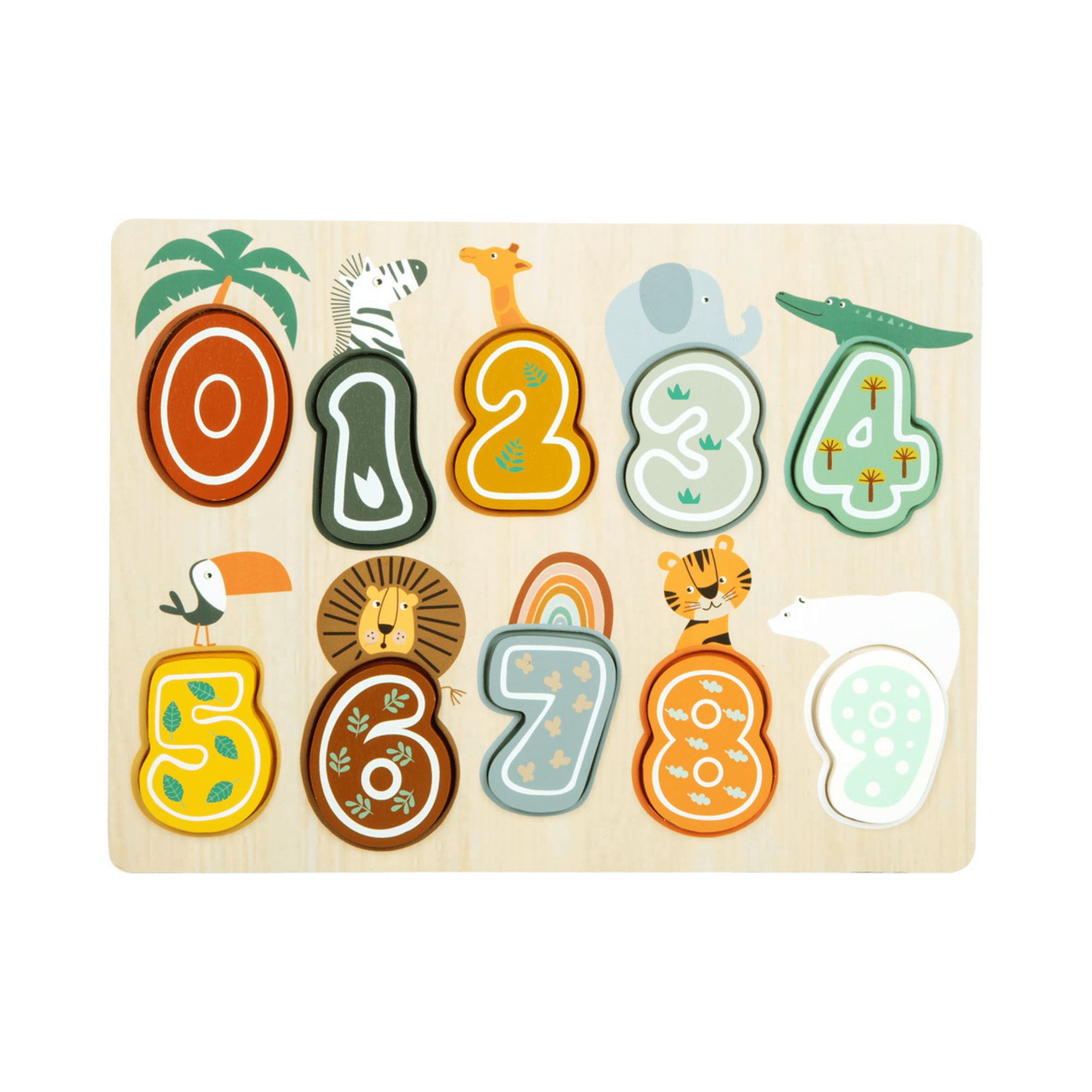 Small Foot Wooden Number Puzzle - Safari | Smalkind – Smallkind