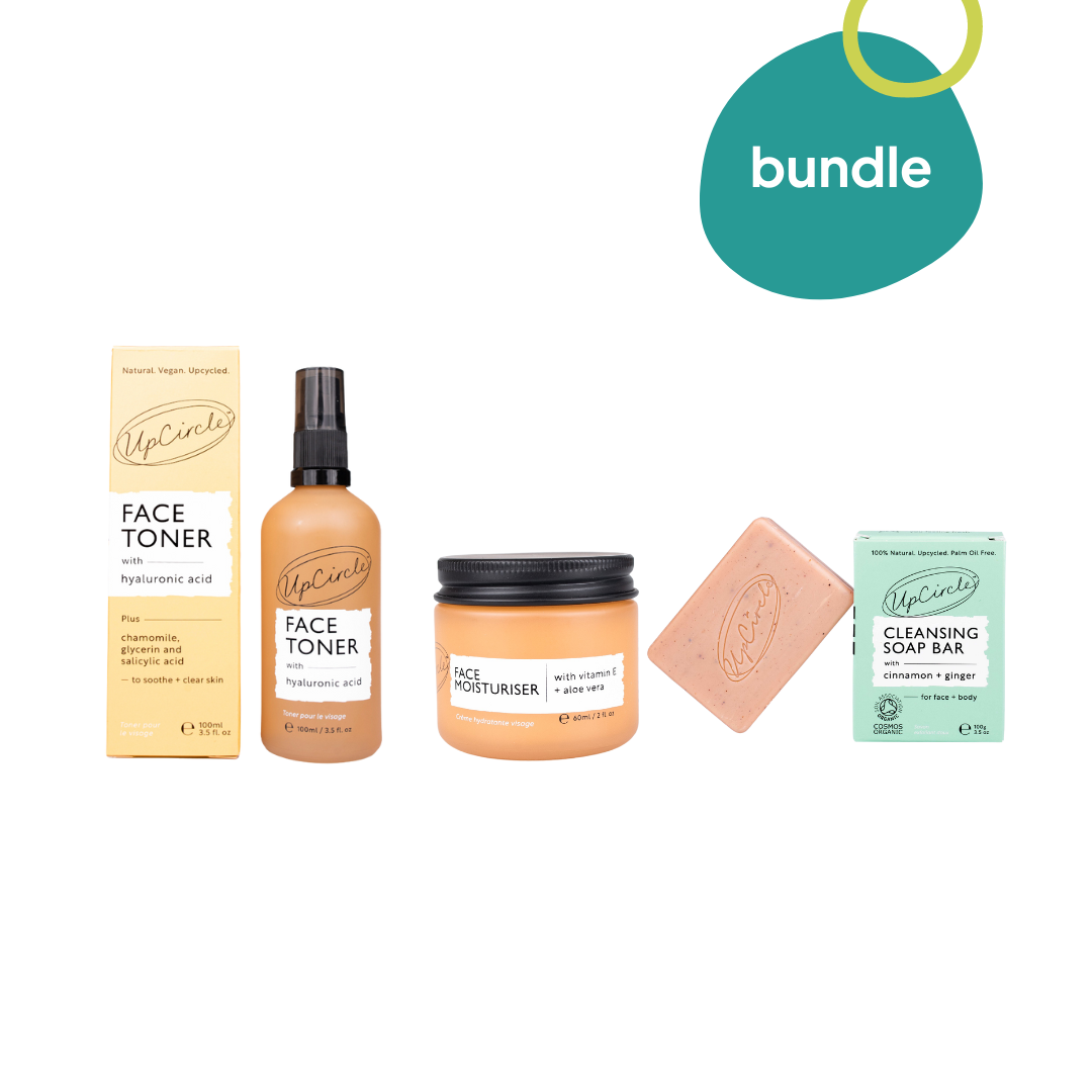 UpCircle Skincare Bundle: Cleanse, Tone, Moisturise – Smallkind
