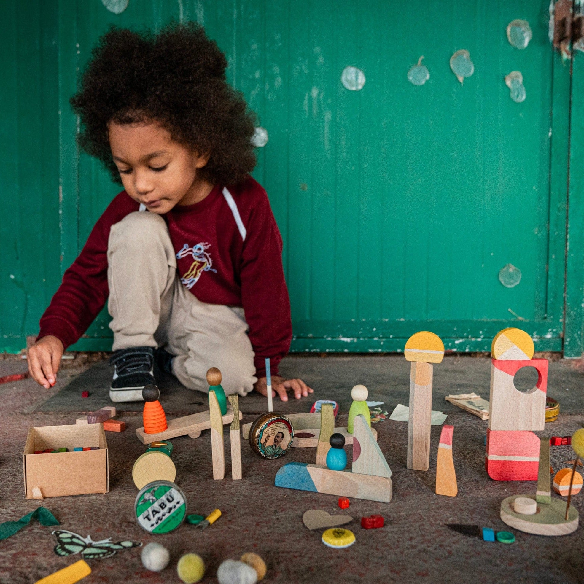 Grapat Happy Place Wooden Blocks Set | Smallkind
